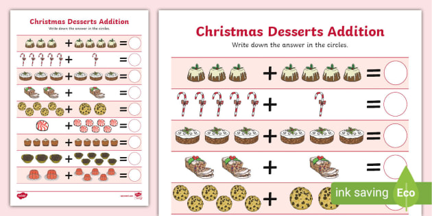 Christmas Addition Worksheets | twinkl.co.uk
