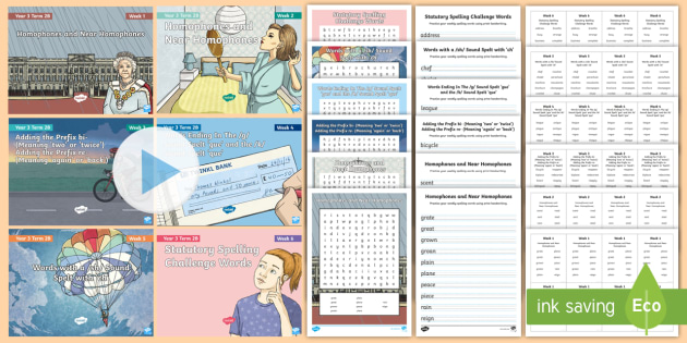 Year 3 Term 2B Bumper Spelling Pack