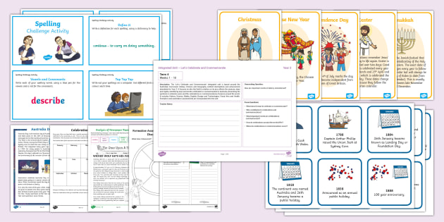 Weeks 3-4 Integrated Unit: Let’s Celebrate and Commemorate