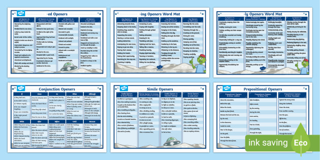 Sentence Openers Examples Word Mat Pack (teacher made)
