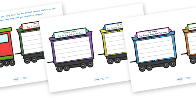 Sentence Starters Train Activity (Teacher-Made)