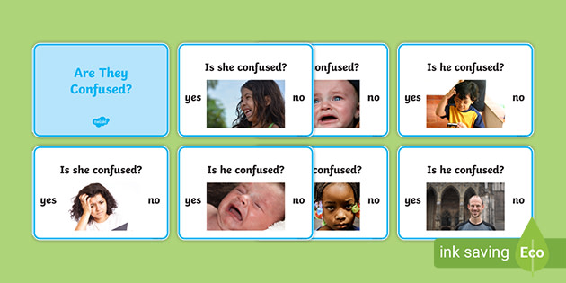 Are They Confused? Flashcards (teacher made)