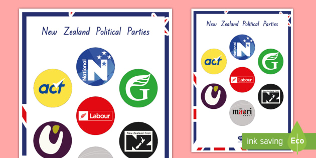 New Zealand Political Parties Display Poster (teacher made)