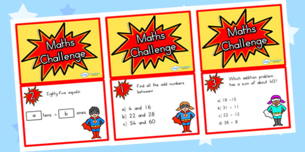 Year 3 Maths Challenge Cards (teacher made)