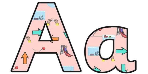 Forces and Motion Small Lowercase Display Lettering