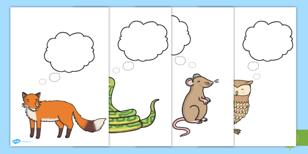 Woodland Creature Thought Bubble Posters - the gruffalo, the