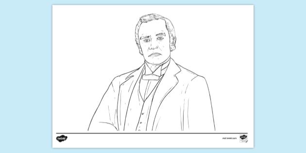 FREE! - John Abbott Colouring Sheet (Teacher-Made)