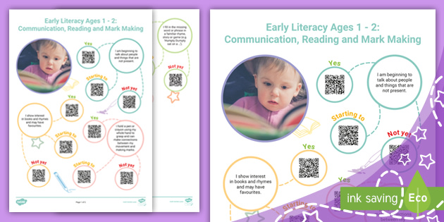 Early Literacy Quick Start Poster (Ages 1 - 2)