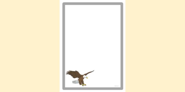 FREE! - Simple Blank Eagle Border | Page Borders | Twinkl
