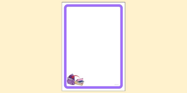 FREE! - School Supplies Page Border | Page Borders | Twinkl