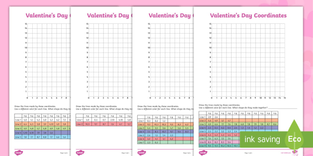 Valentine's Day Coordinates Activity - x and y, plotting points