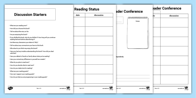 Reading Conference Forms for Teachers (teacher made)