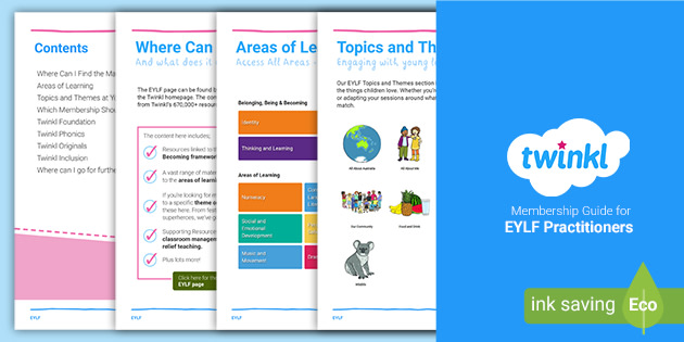 FREE! - EYLF Practitioners Membership Guide (teacher made)