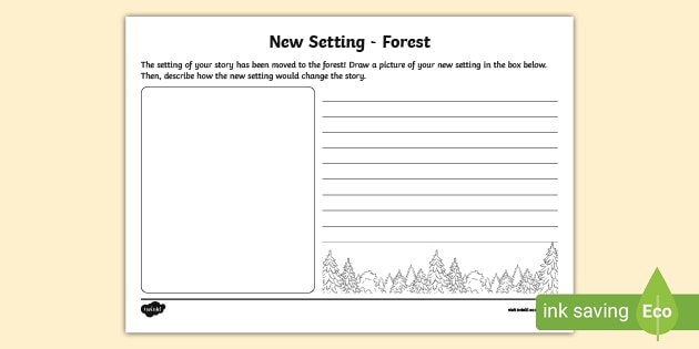 New Setting Forest Comprehension Worksheet (teacher made)
