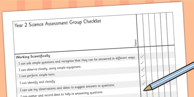 2014 National Curriculum Year 2 Science Assessment Group Checklist - target