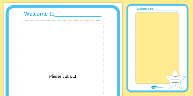 Editable First Day Portrait Activity