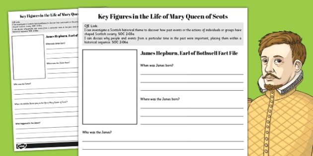 Mary Queen of Scots Key Figures Fact Files (teacher made)