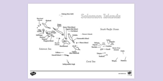 Solomon Islands Colouring | Colouring Sheets