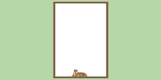 Bengal Tiger Page Border | Page Borders | Twinkl