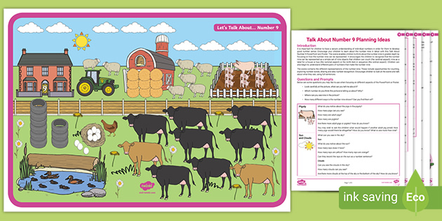 Talk About Number 9 Maths Poster and Planning Ideas