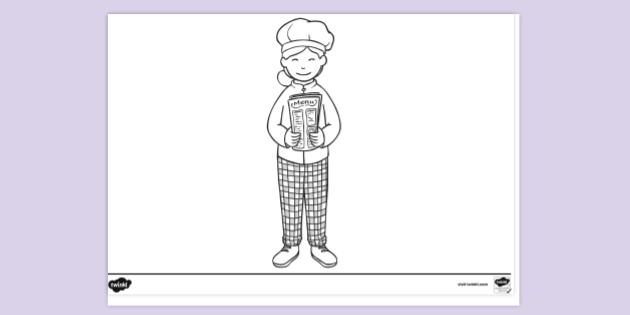 FREE! - Chef One_Colouring Sheet (teacher made)