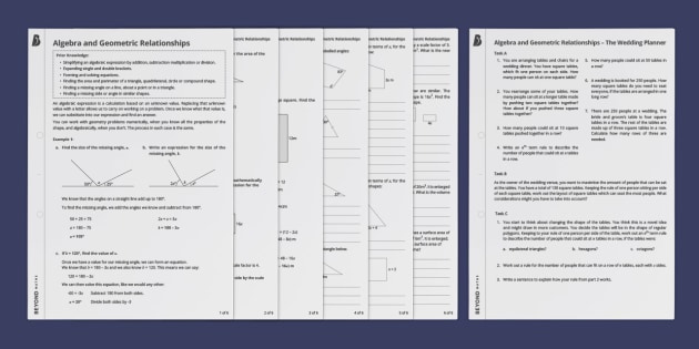 👉 Algebra and Geometric Relationships KS3 Resource Pack