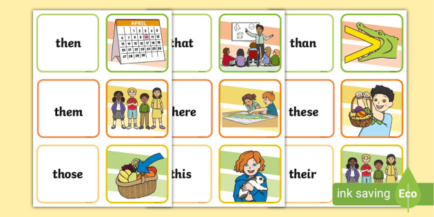 Initial Voiced th Sound Matching Cards (teacher made)