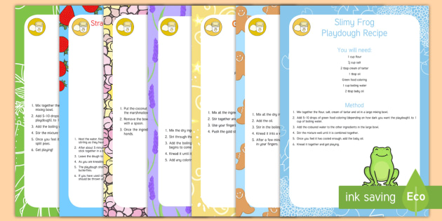 Playdough Recipe Resource Pack (teacher made)