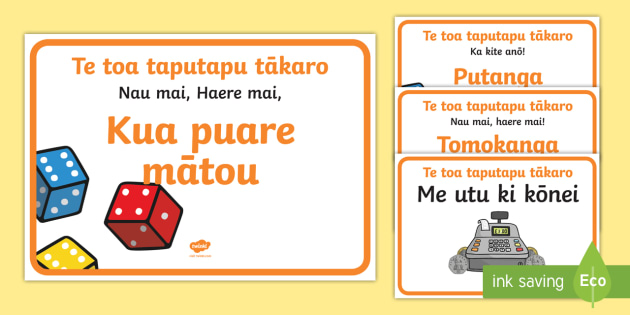 Toy Shop Display Sign Te Reo Māori