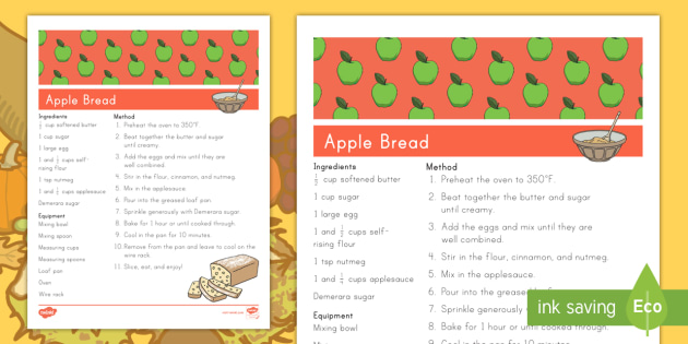 Easy Apple Recipes for Kids | Fall Apple Bread | Twinkl