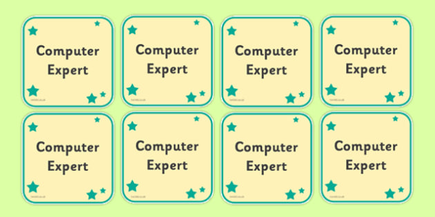 👉 Computer Expert Badge (teacher made)