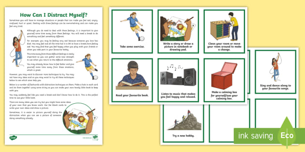 'How Can I Distract Myself?' Flashcards | Twinkl Inclusion
