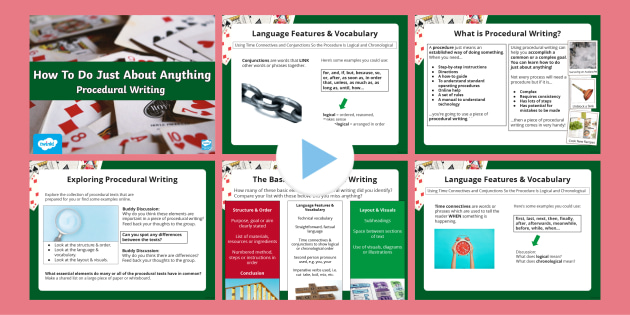 How To Do Just About Anything - Level 4 Procedural Writing Powerpoint