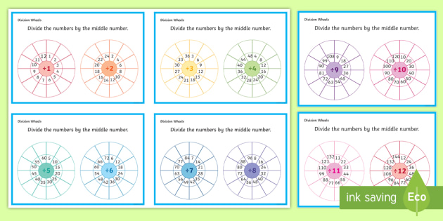Division Wheels Maths Challenge Cards (teacher made)