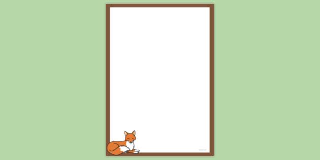 FREE! - Fox Page Border | Page Borders | Twinkl