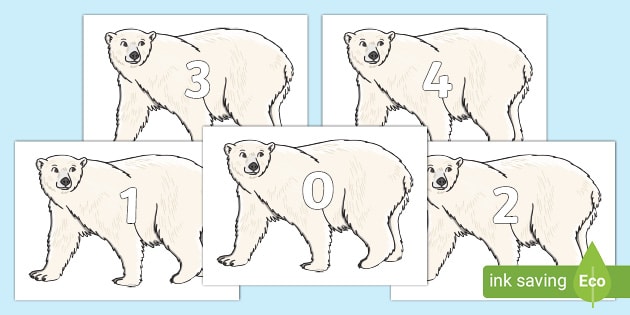 FREE! - Numbers 0-31 on Polar Bears (teacher made)