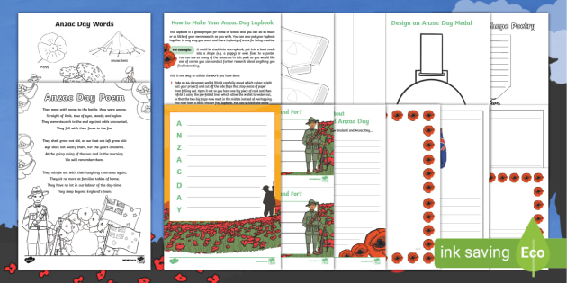 Anzac Day Lapbook Creation Pack (teacher made)