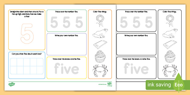 Number Five Mat Activity (teacher made)