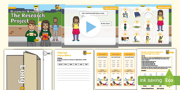 Long Vowel Sounds Level 5 Week 9 Lesson 1 Presentation and Activity Pack