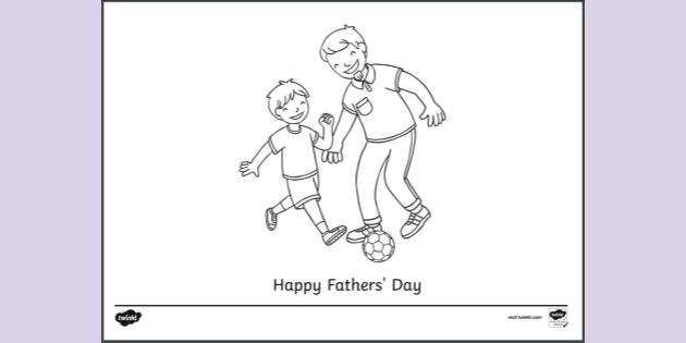 FREE! - Happy Fathers' Day Colouring Sheet | Colouring Sheets