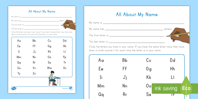 All About My Name Activity (teacher made)