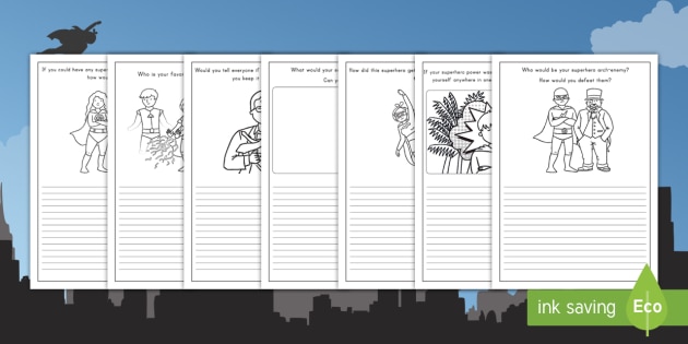 Superhero Writing Prompts (teacher made)