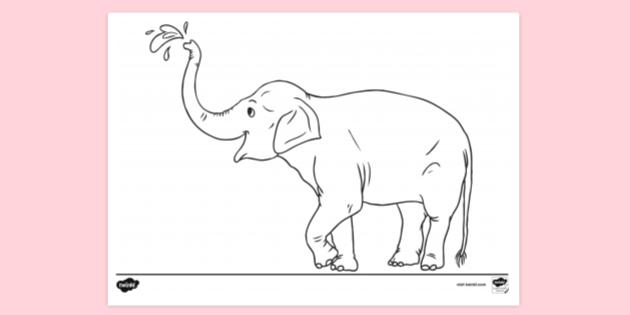 FREE! - Indian Elephant Colouring Page Printable | Colouring Pages