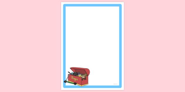 FREE! - Toy Box Page Border | Page Borders | Twinkl