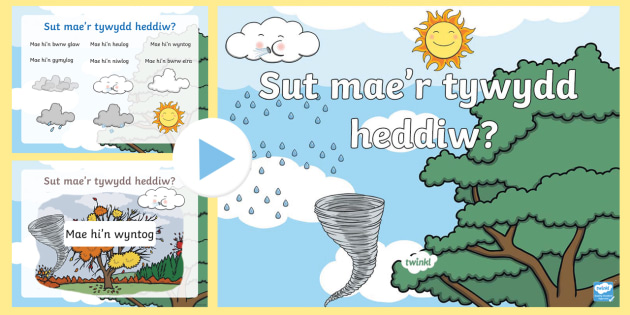 Welsh Language: What Is the Weather Today? PowerPoint - Welsh second