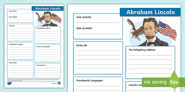 Abraham Lincoln Worksheets For Preschool 2nd Grade Book Report On