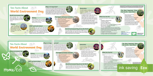 FREE! - 10 Facts about World Environment Day (Teacher-Made)