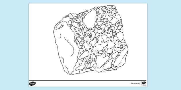 FREE! - Rock Colouring Page (teacher made)