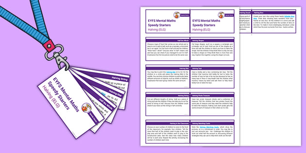 Halving - Maths Mastery - EYFS Foundation Planning Resources