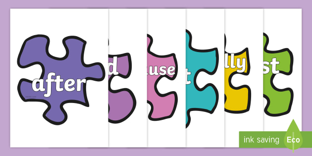 FREE! - Conjunctions on Jigsaw Pieces (teacher made)